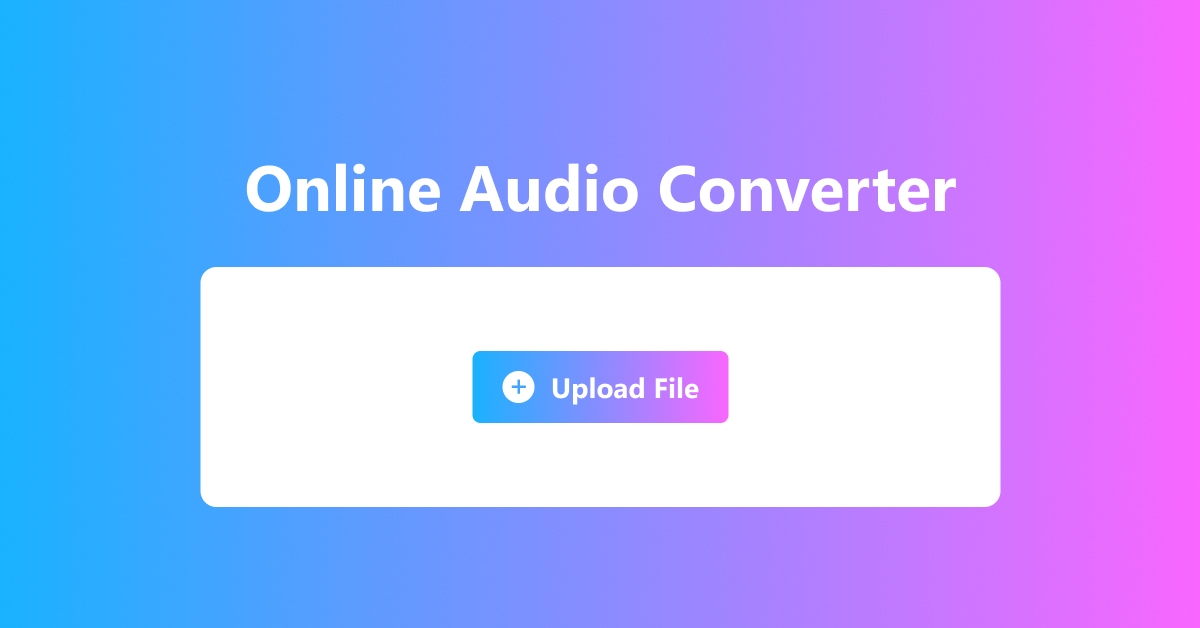 Free Online Audio Converter | Convert Audio & Video Files Easily